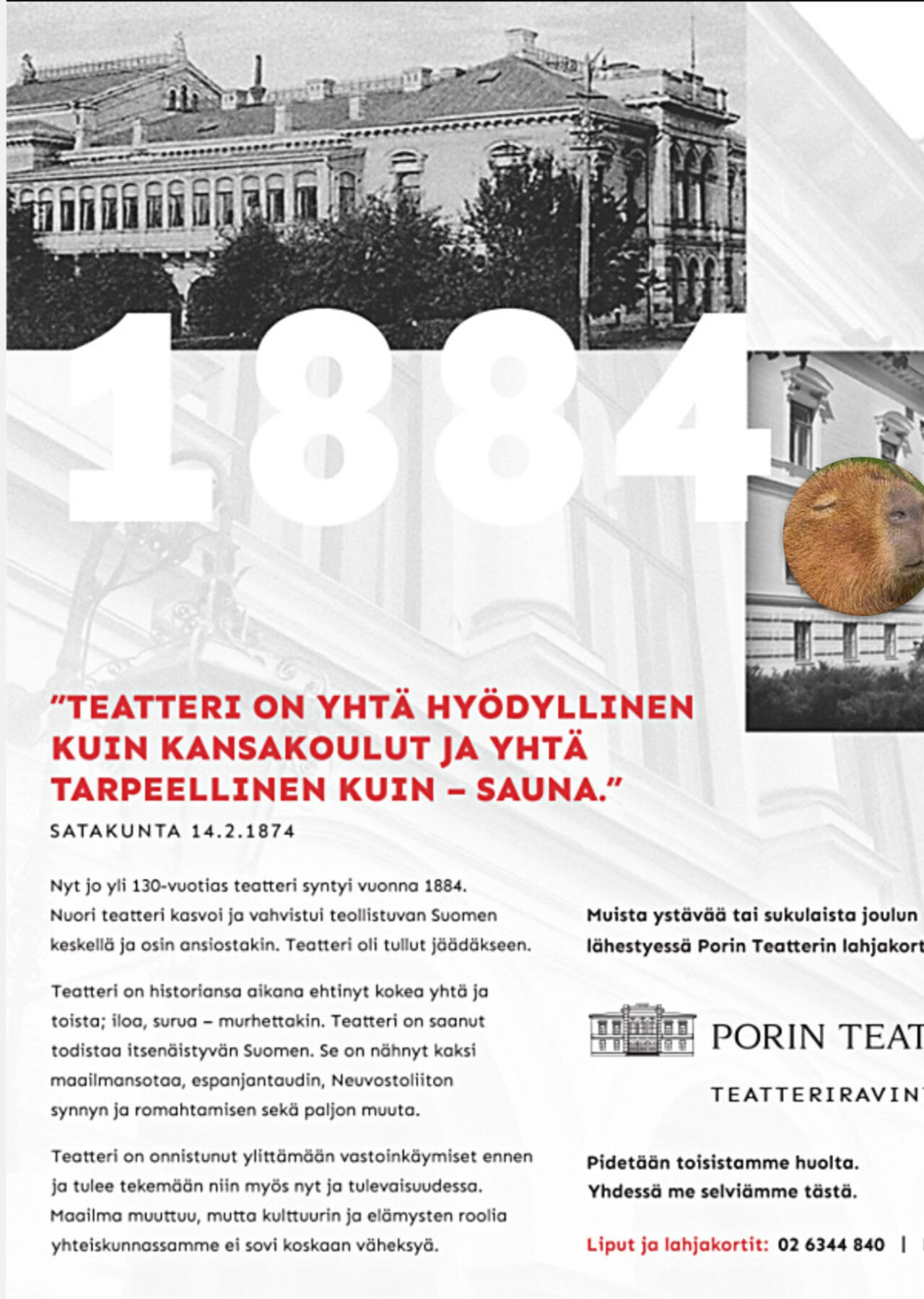 Sunnuntaisitaatti #28: Porin Teatteri - Kulttuuritoimitus